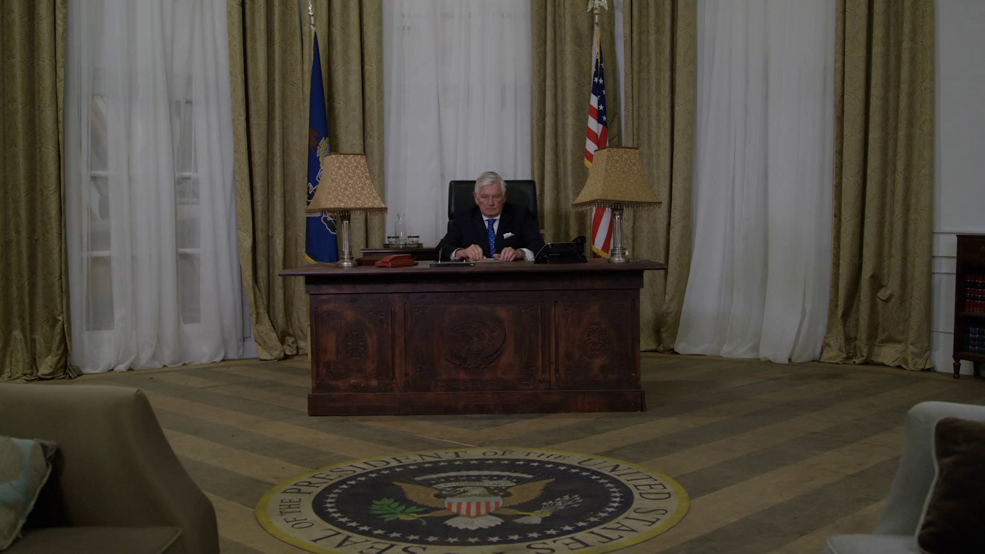 Generic President Wide Shot Of Oval Office Stock Footage SBV-313238852 ...