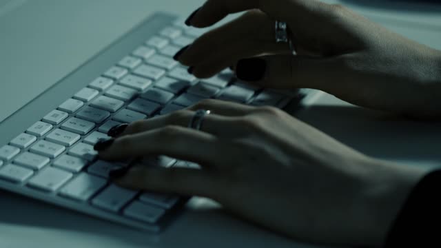 Woman Typing On Keyboard Stock Footage: Royalty-Free Video Clips ...