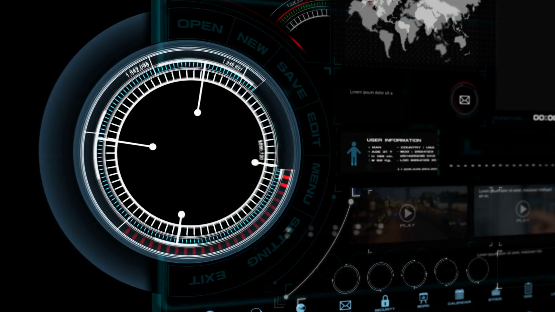 Hud Interfac 4k Animation Of Hud Head Up Stock Footage SBV-315795511 ...