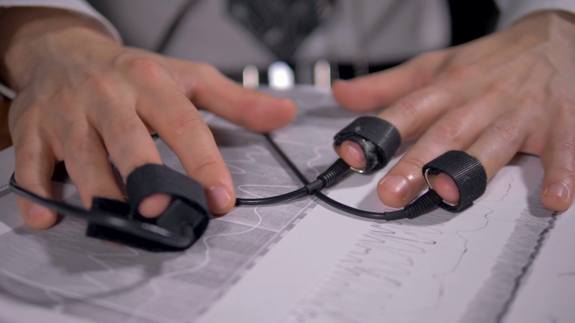 Male Hands With Lie Detector Sensors Lie On Stock Footage SBV-316514805 ...