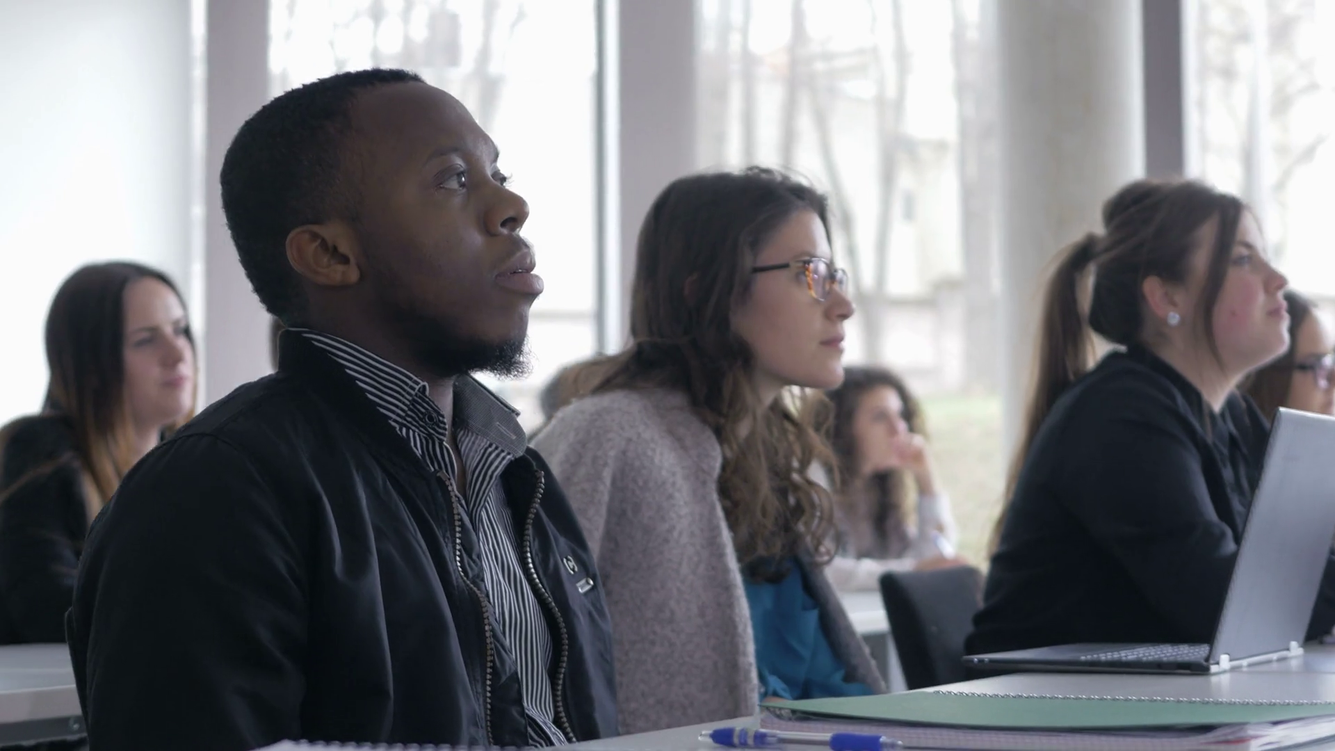 Attentive College Students Focused On Stock Footage SBV-314188434 ...