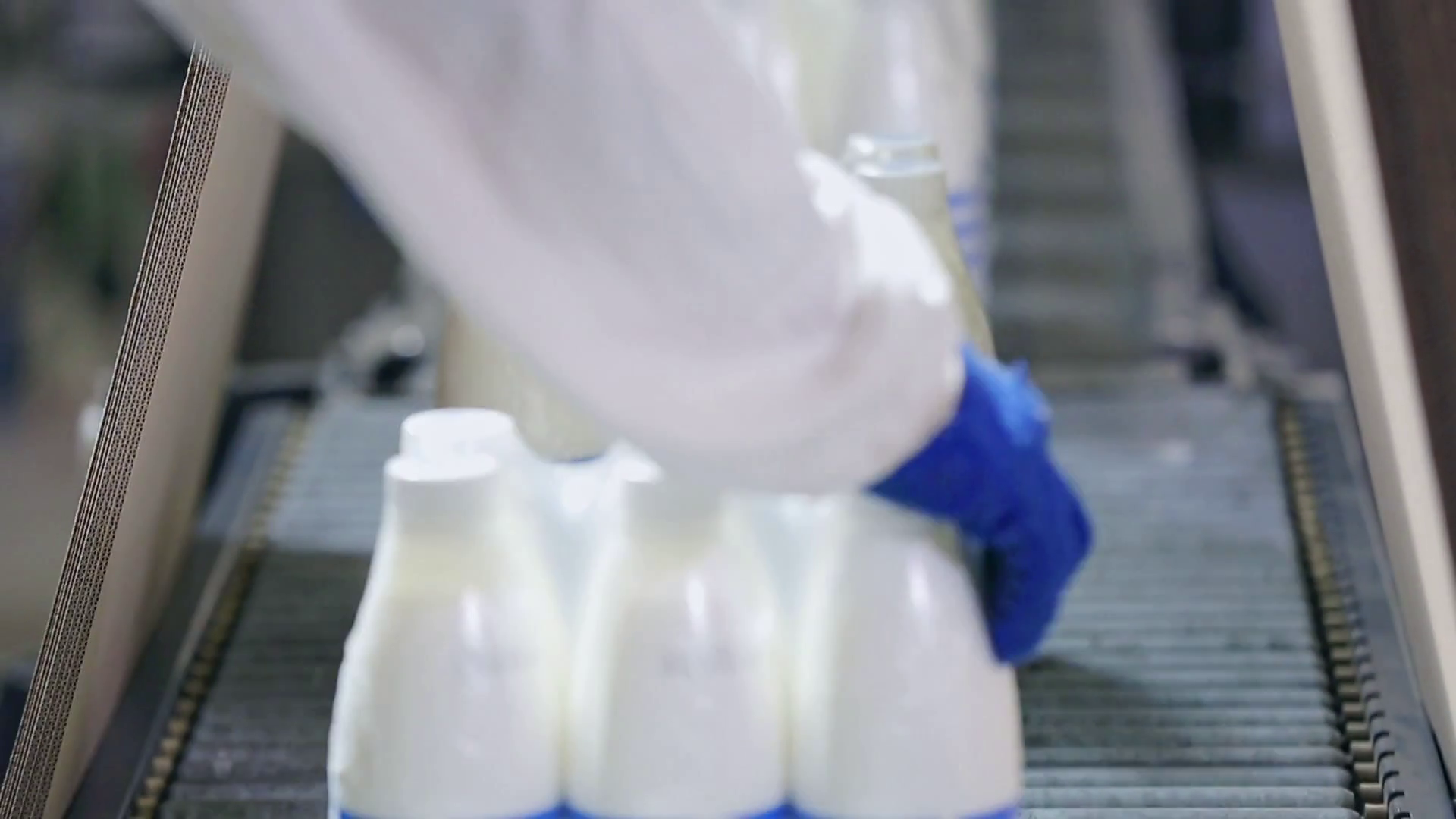 Packaging Milk Bottles On Conveyor Line Stock Footage SBV-318432974 ...