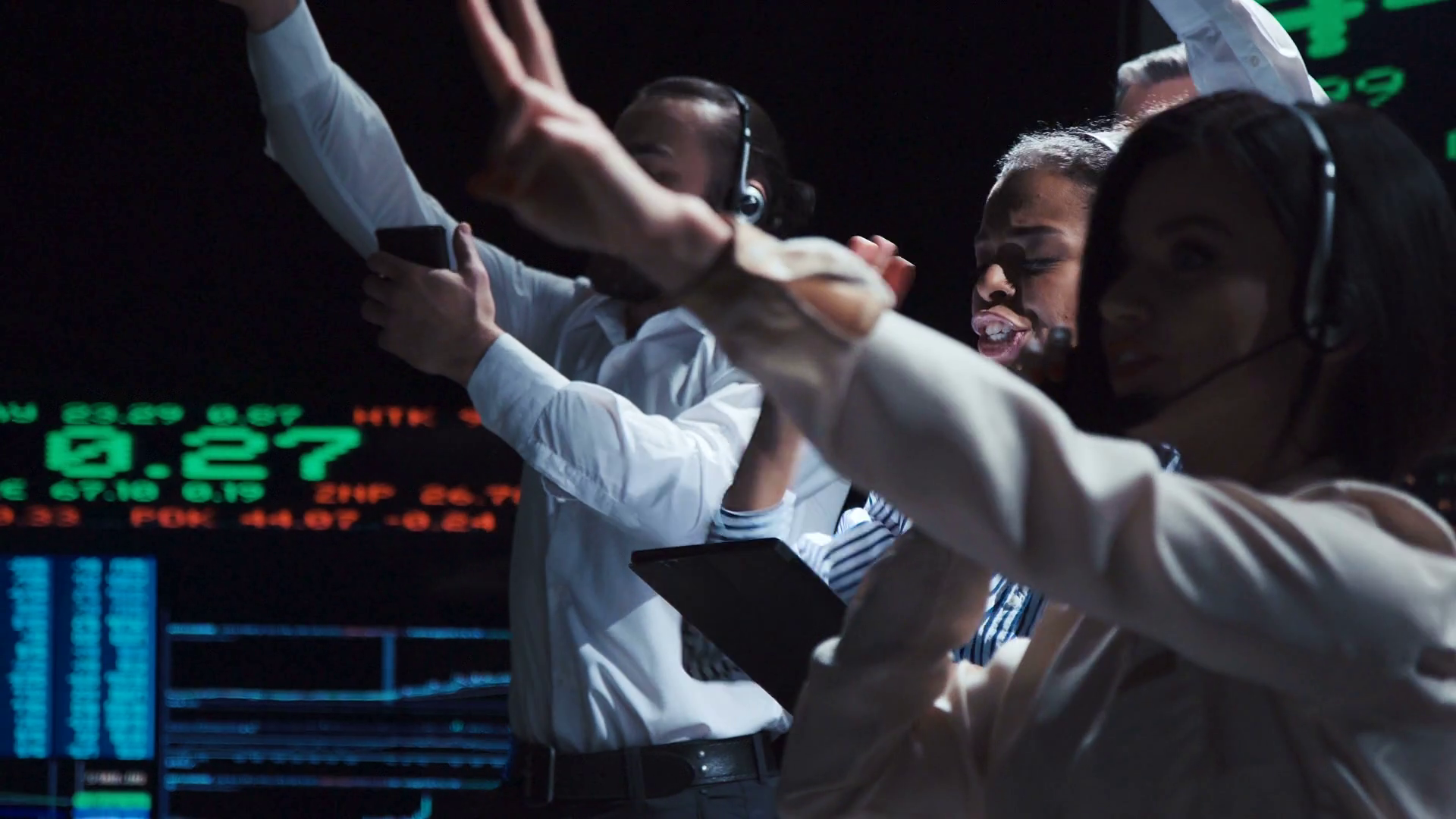 Professional Financial Traders Working In Stock Footage SBV-318758922 ...