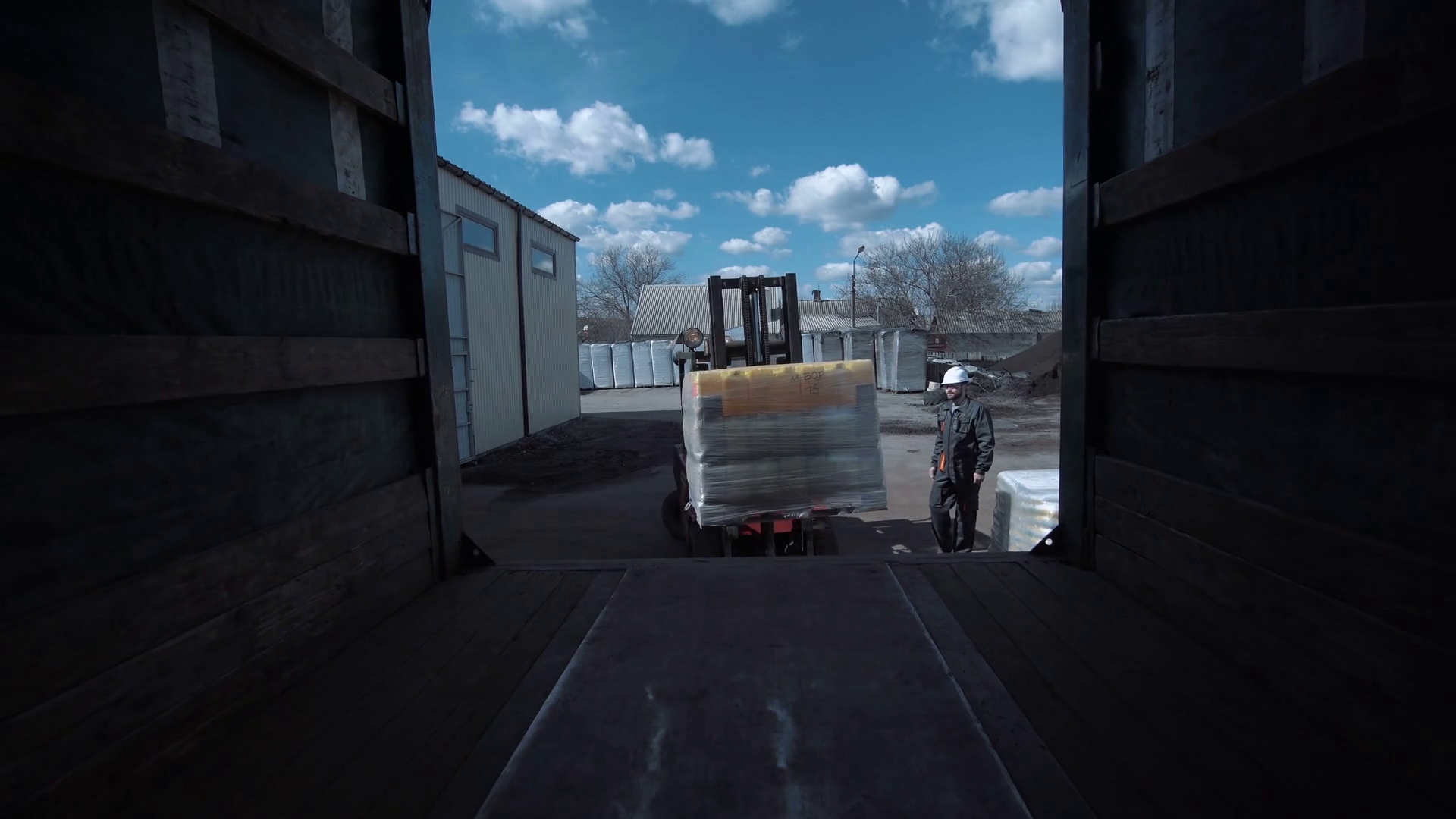 The Cargo Is Being Loaded To Truck With Stock Footage SBV-313894039 ...