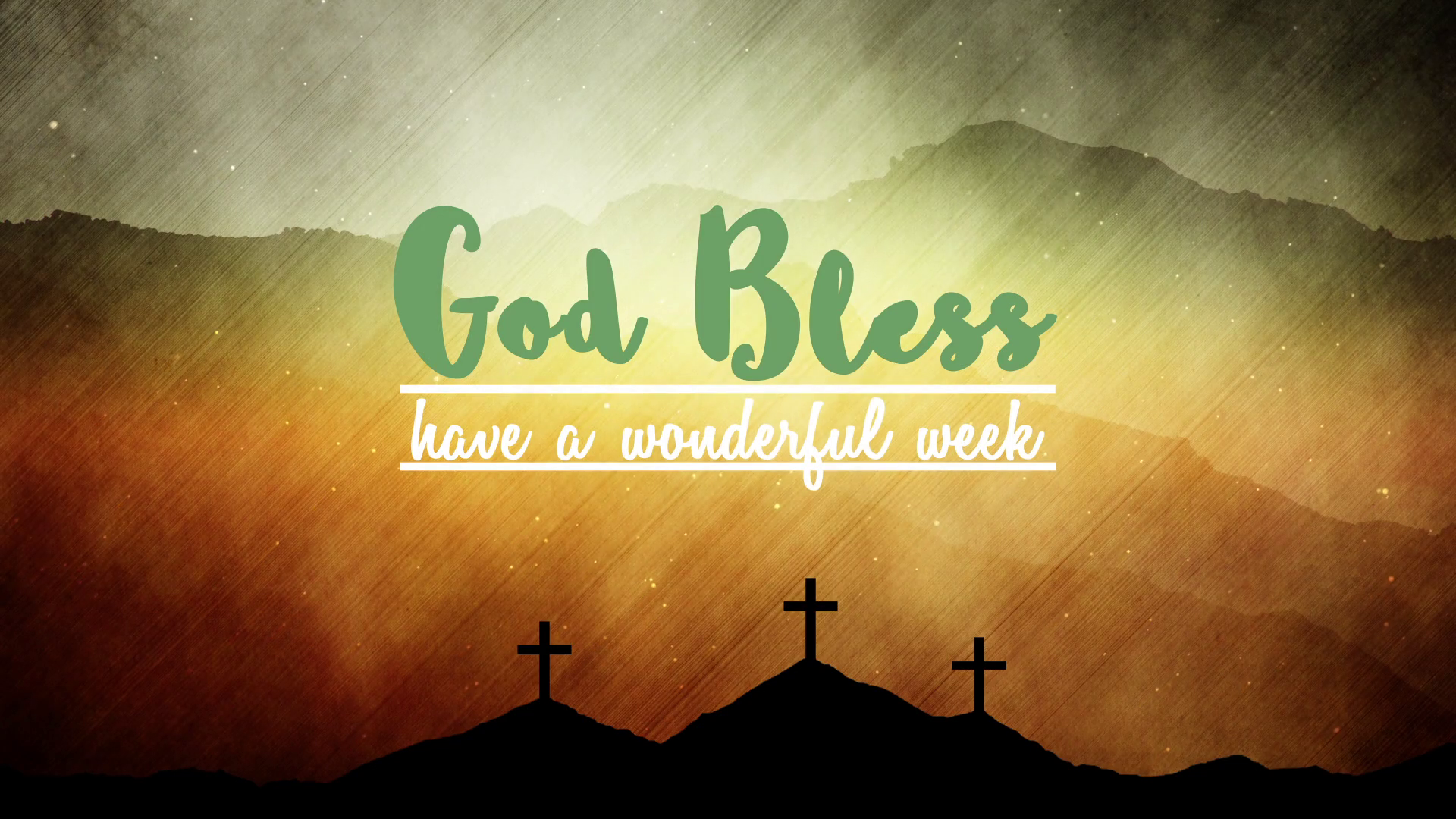 Three Crosses Easter Text Goodbye Background Stock Motion Graphics SBV ...