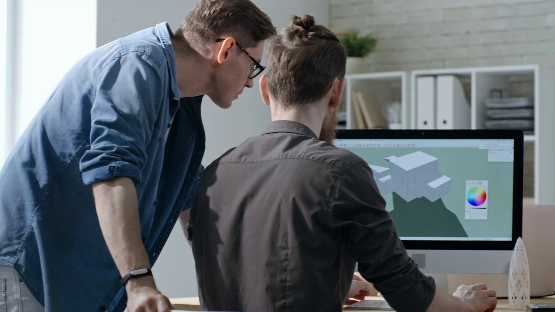 Tracking Shot Of Engineers Working In 3d Stock Footage SBV-320522500 ...