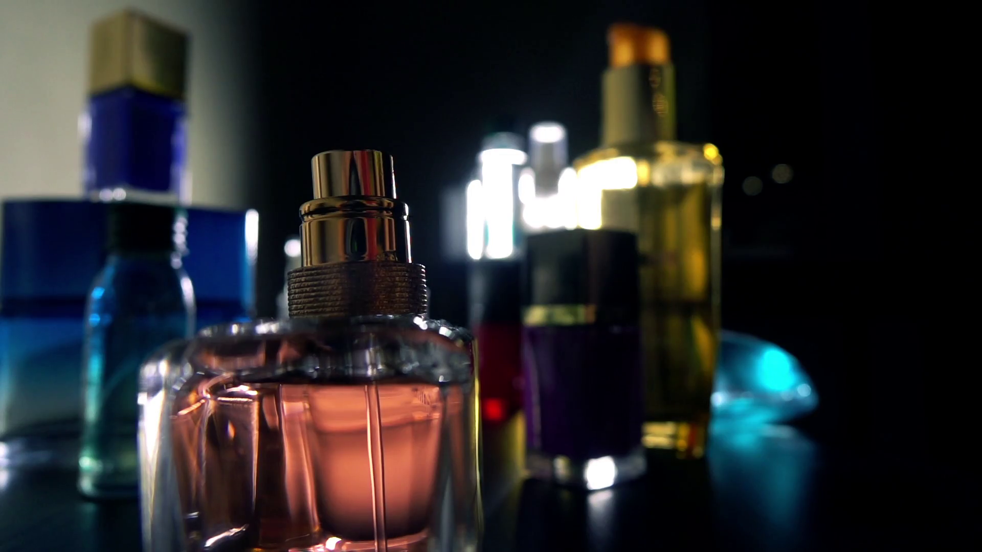 Woman Spraying Perfume In Dark Slow Motion Stock Footage SBV-314708420 ...