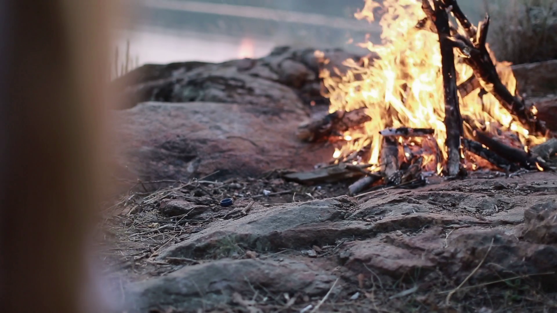 Child Enjoying Nature Campfire At Dusk Stock Footage SBV-313398836 ...