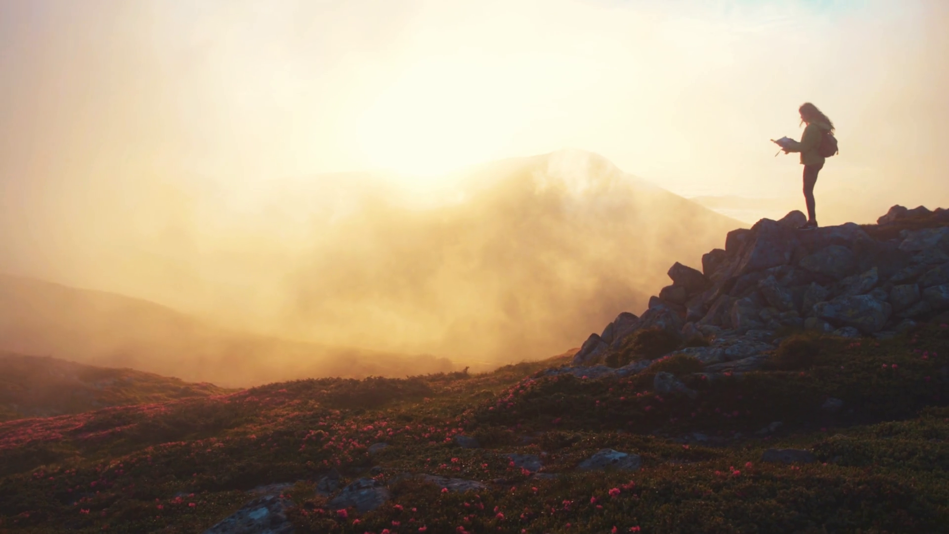 Adventurous Hiker Searches Right Path In Stock Footage SBV-319346849 ...