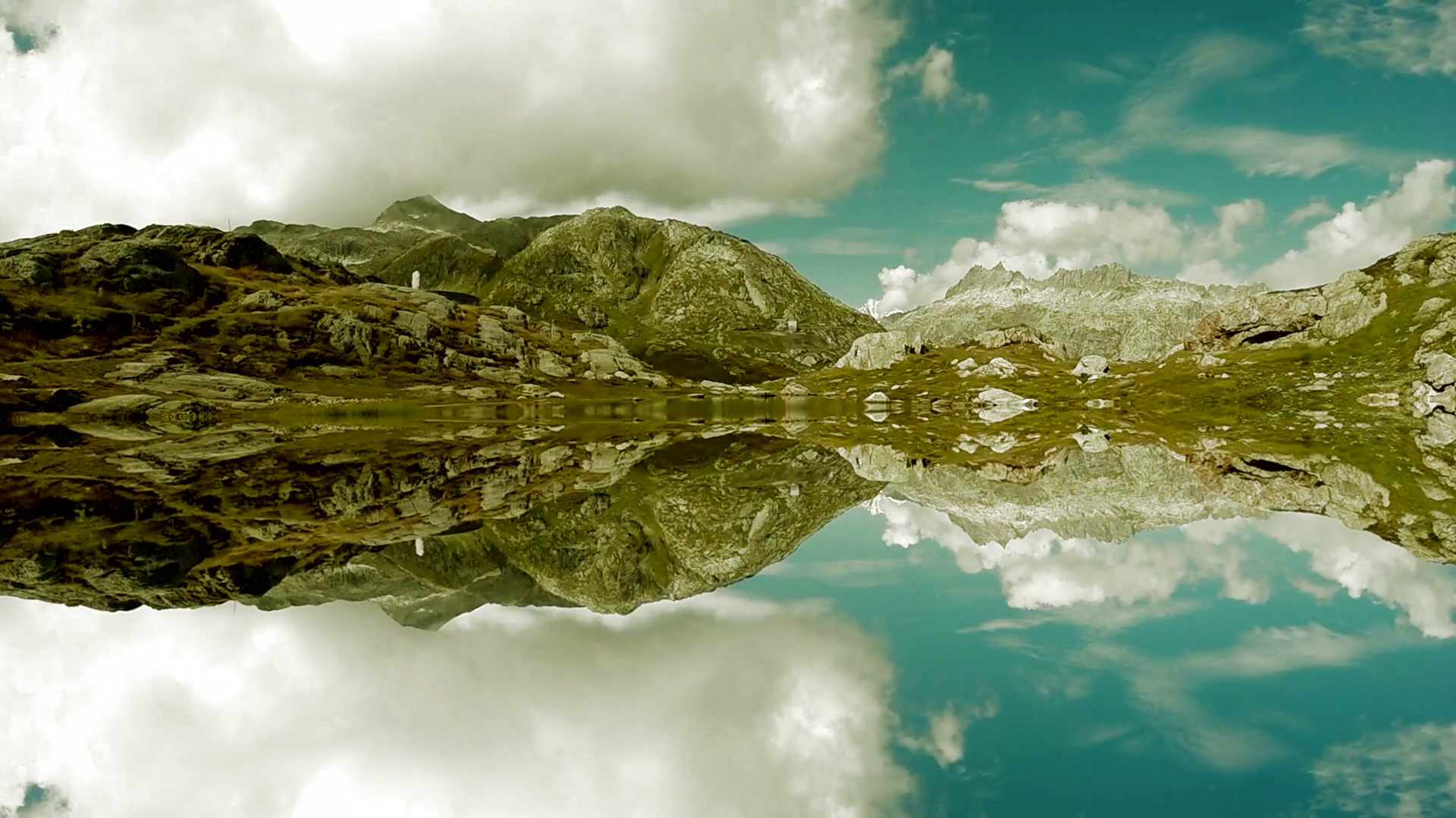 Water Mirror Reflection Of Mountain Lake Stock Footage SBV-306543064 ...