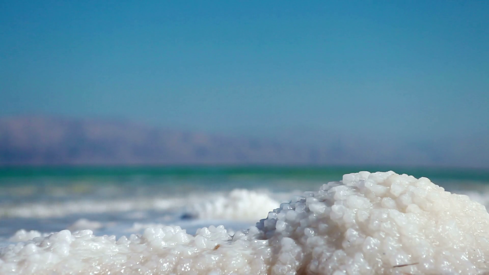 Waves Washing Over Chunks Of Sea Salt 4 Stock Footage SBV-300074561 ...
