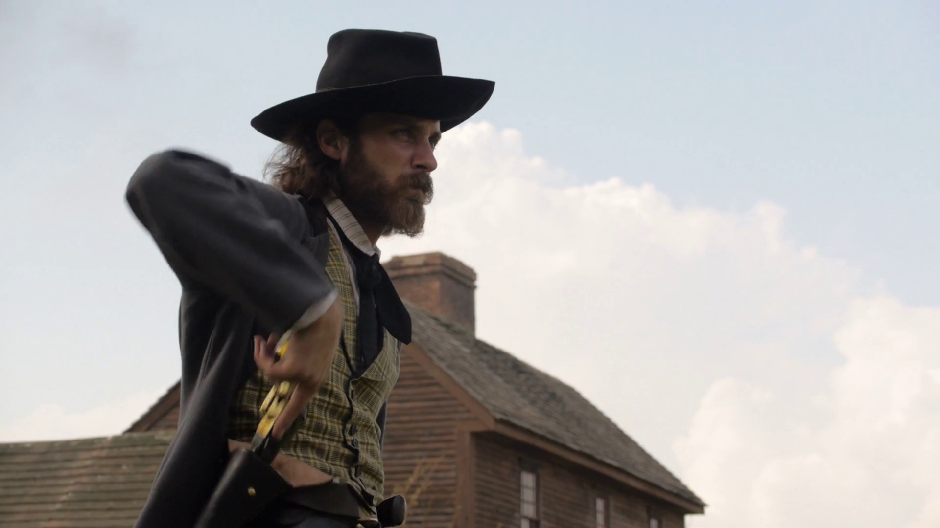 Western Law Man Draw Shoot Dramatic Slow Stock Footage SBV-300304727 ...