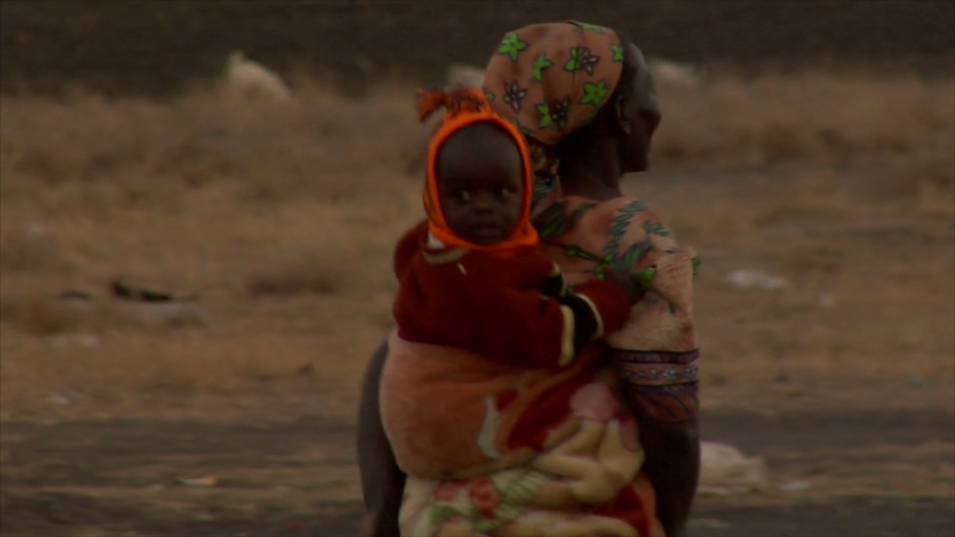 Woman Carrying Child On Back In Kenya Stock Footage SBV-300067832 ...