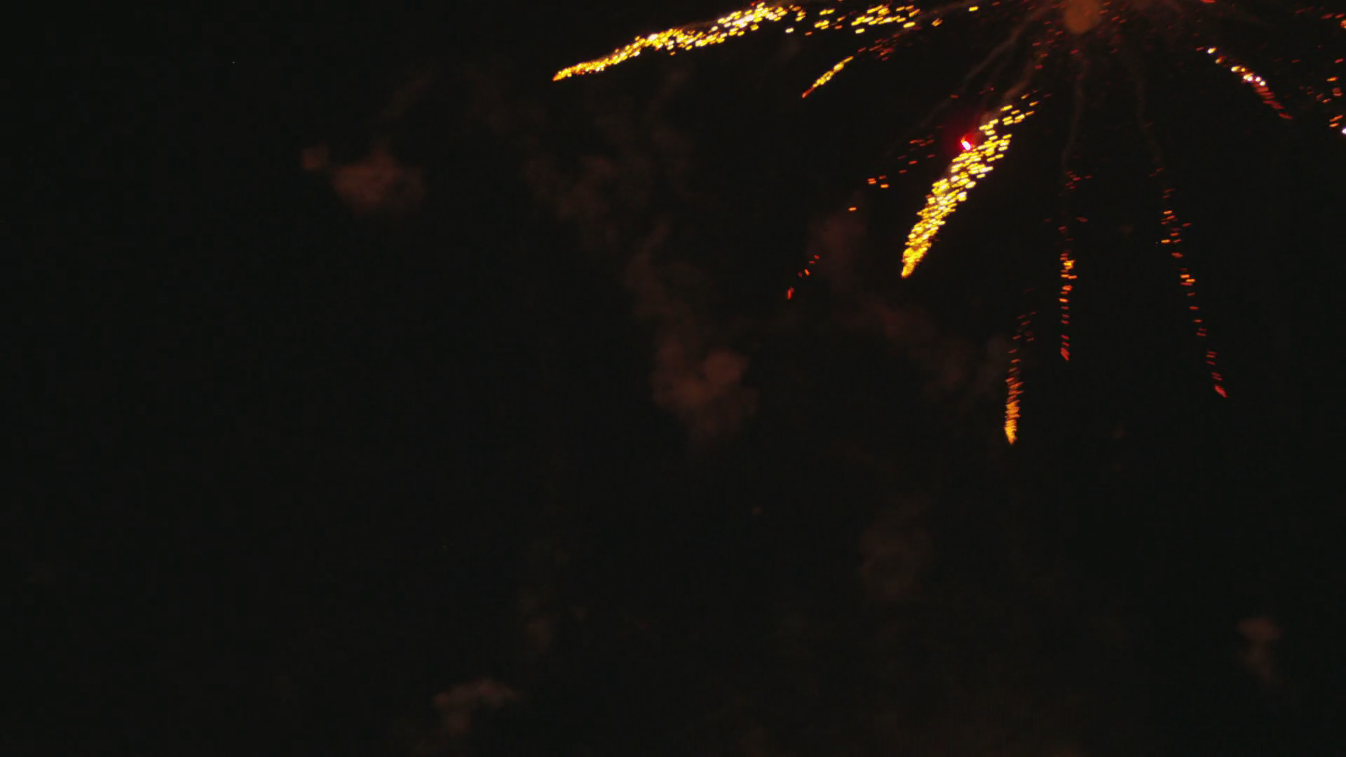 Yellow Orange Fireworks Exploding Streaming Stock Footage SBV-300203394 ...