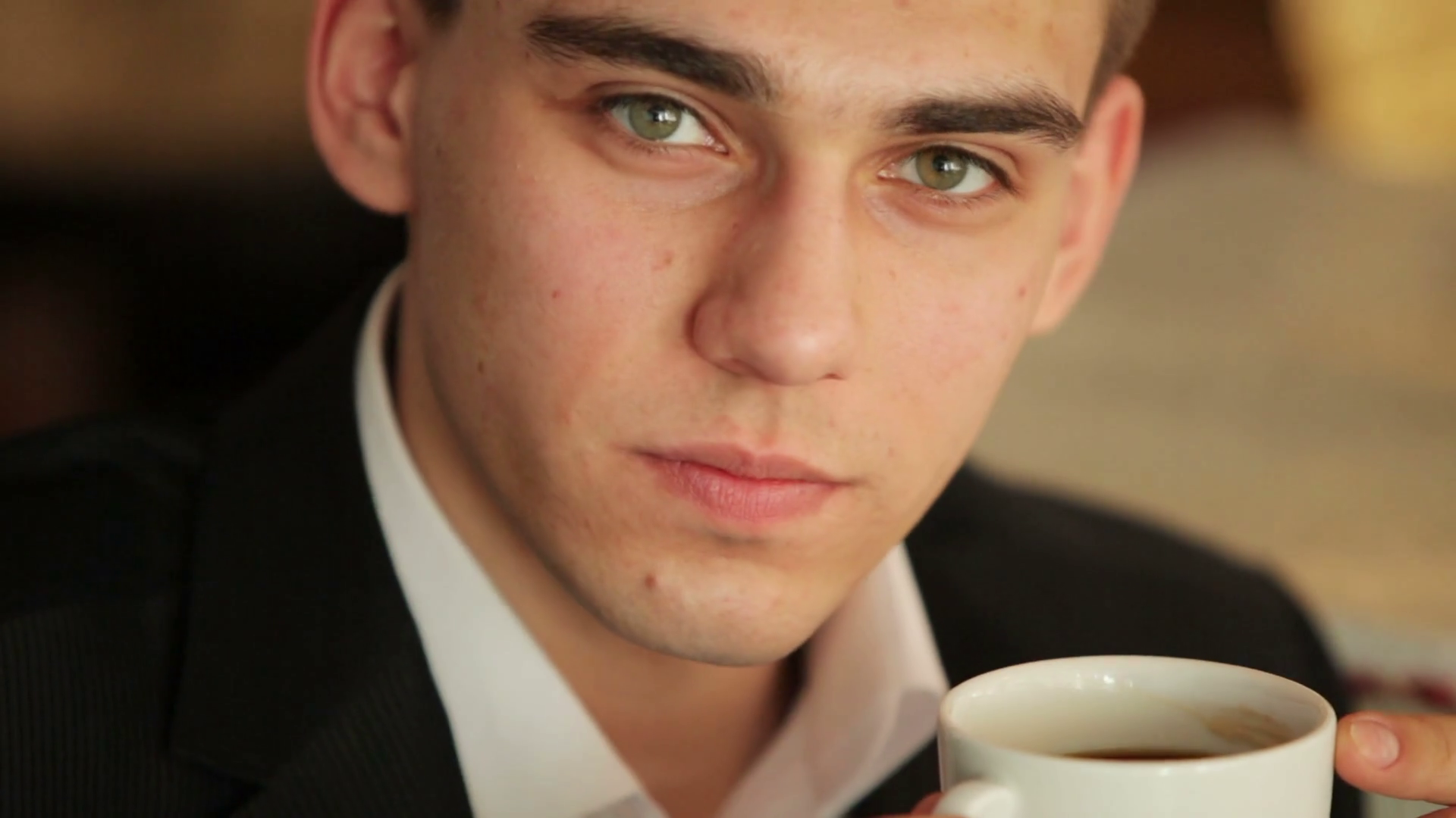 Smiling Young Man In Front Of Camera Stock Footage SBV-303938484 ...