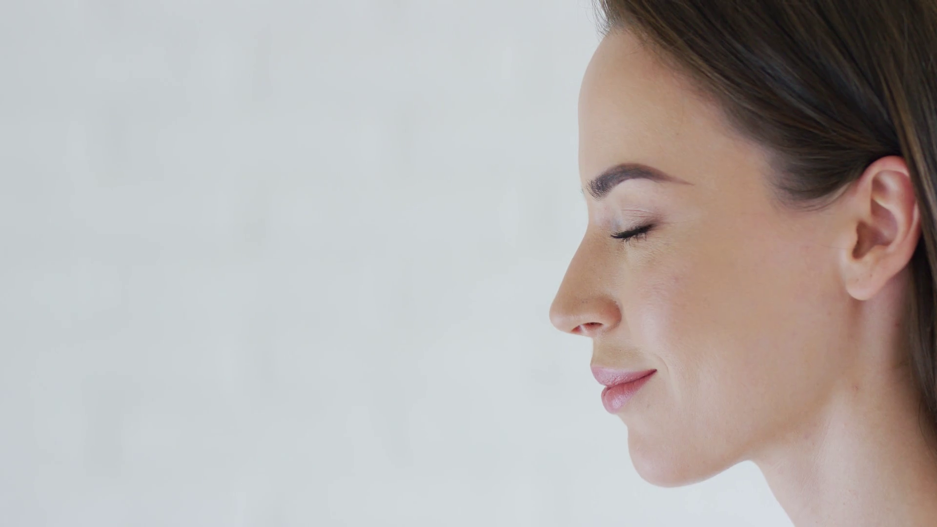 Side View Of Face Of Gorgeous Young Woman Stock Footage SBV-326166920 ...