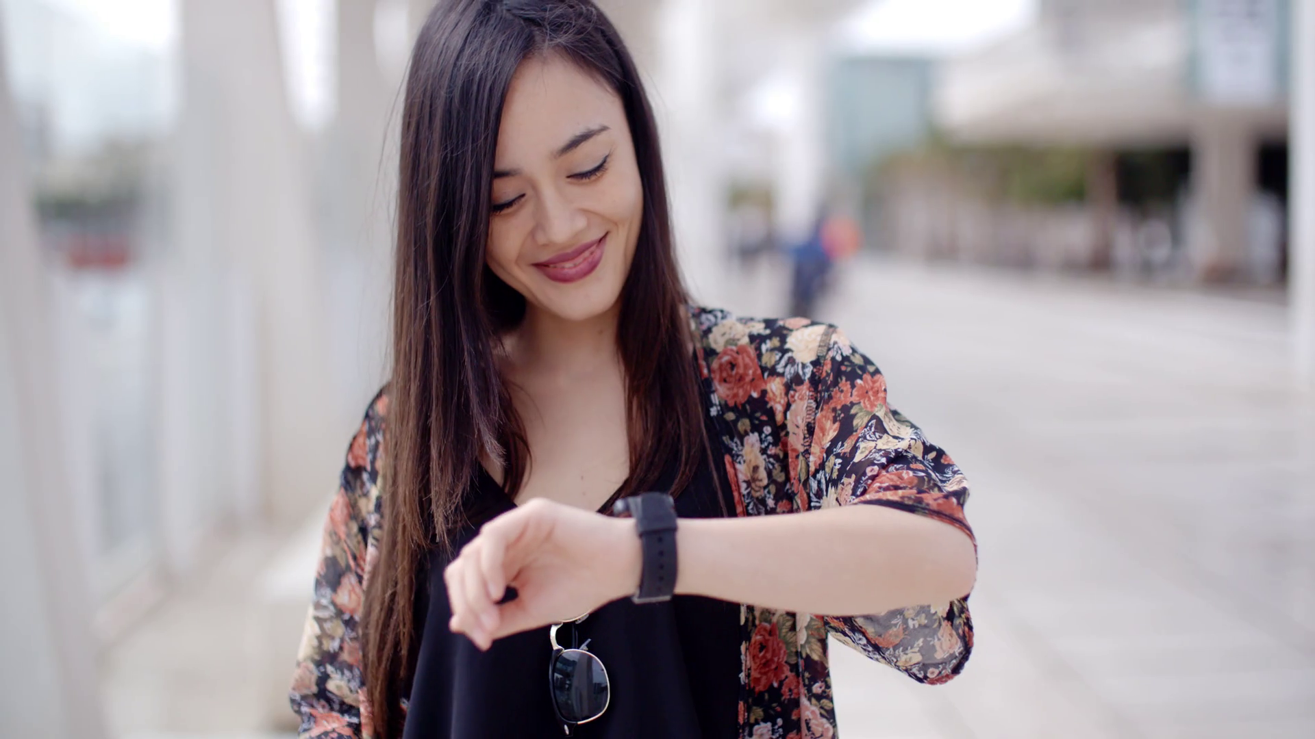 Young Woman Looking At Time With Smile Stock Footage SBV-305232822 ...