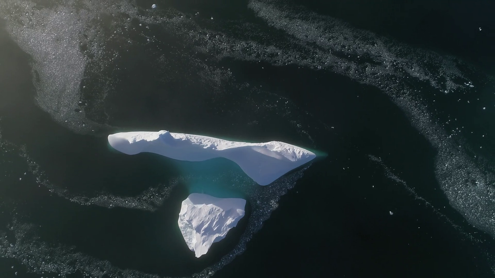 Antarctica Iceberg Aerial Drone View Flight Stock Footage SBV-348384925 ...