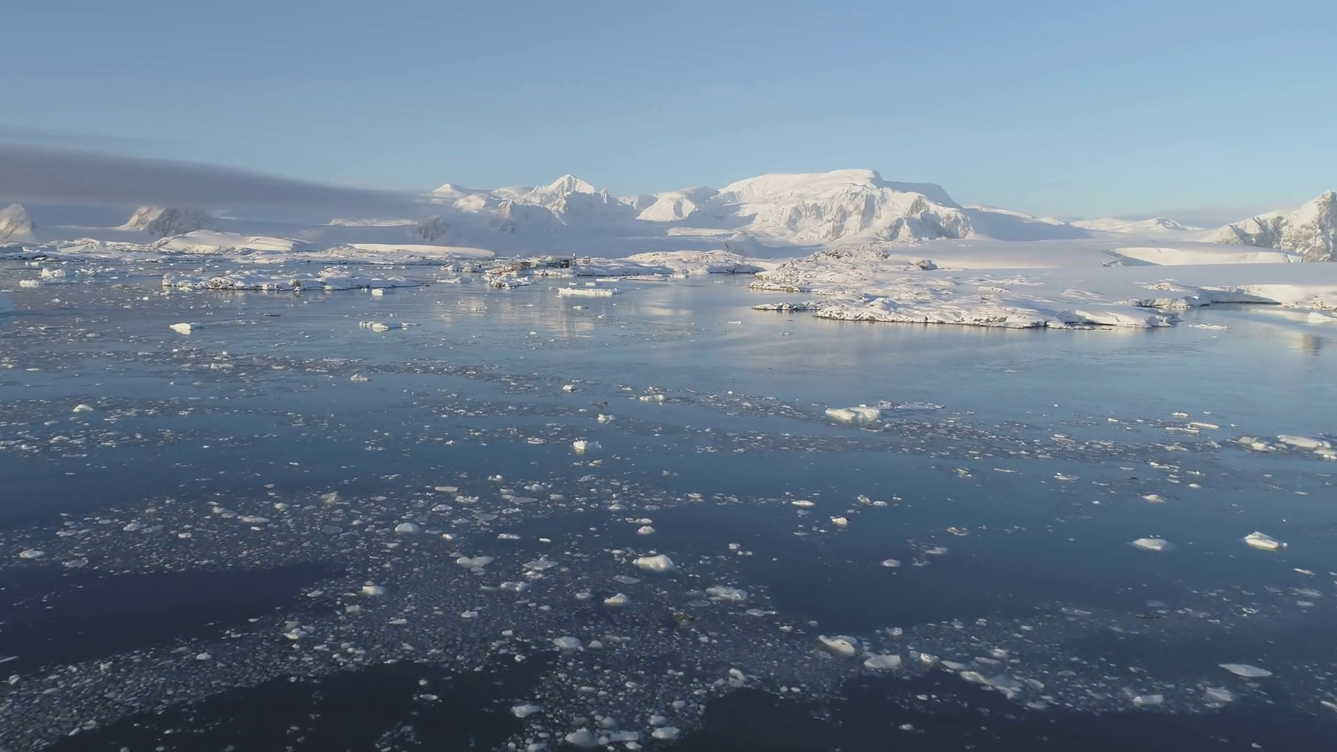Polar Antarctic Vernadsky Station Aerial Stock Footage SBV-348386441 ...