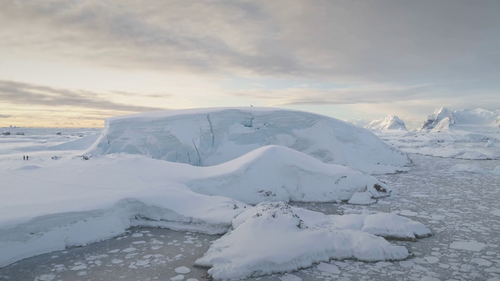 Antarctica Snow Hill Aerial Drone View Stock Footage SBV-348390839 ...