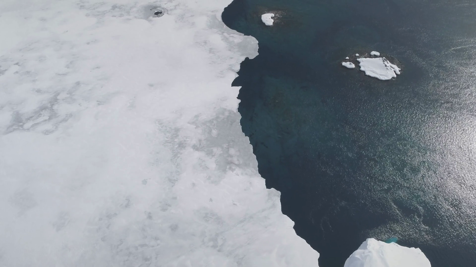 Antarctica Ocean Coast Top Down Aerial View Stock Footage SBV-348390130 ...