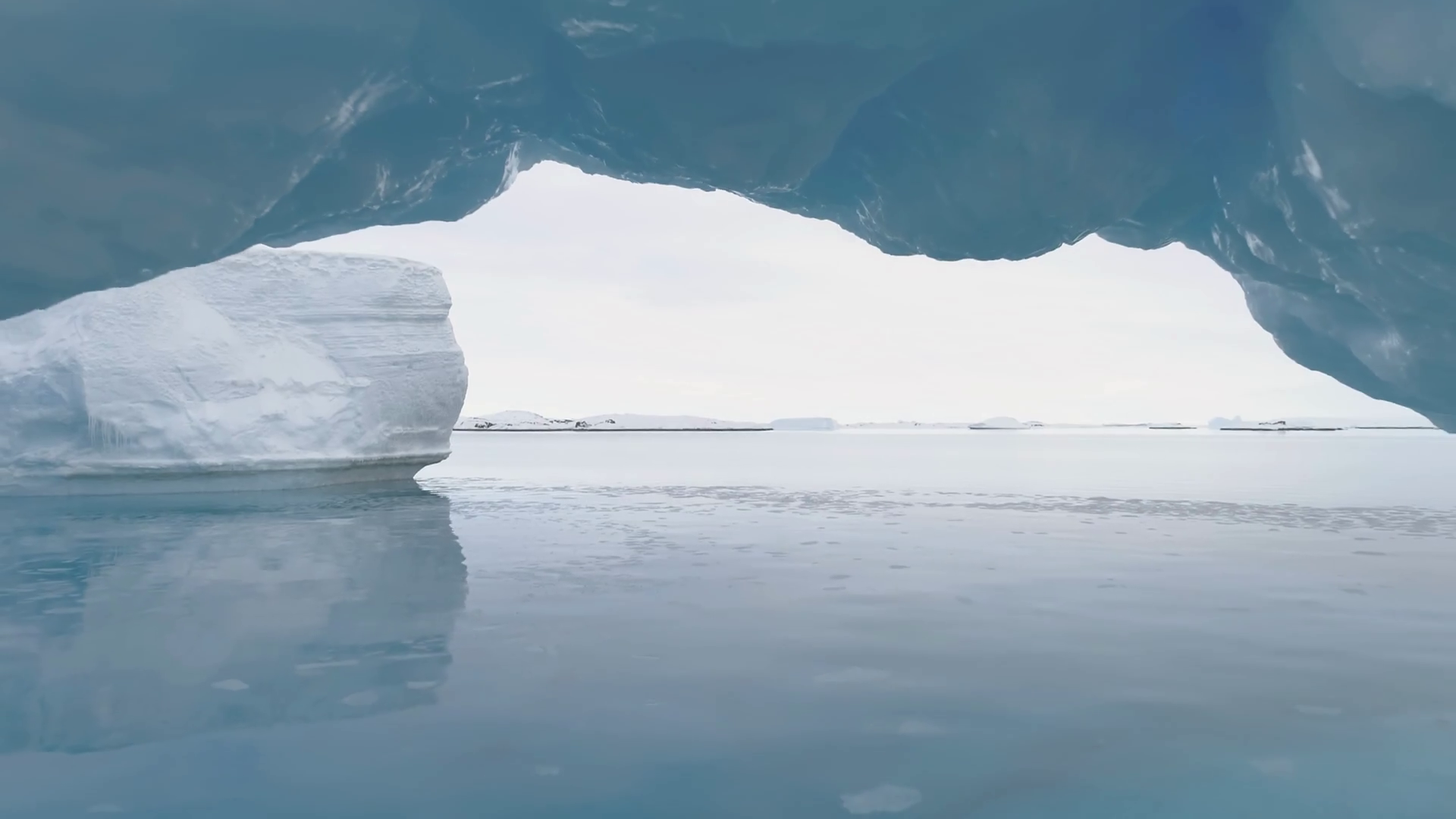Iceberg Arch Antarctica Ocean Glacier Stock Footage SBV 348389938