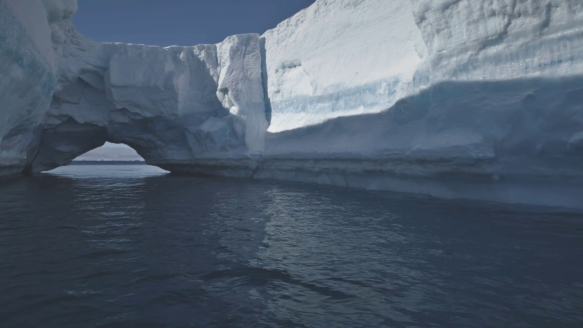 Iceberg Arch Antarctic Ocean Water Seascape Stock Footage SBV 348389799