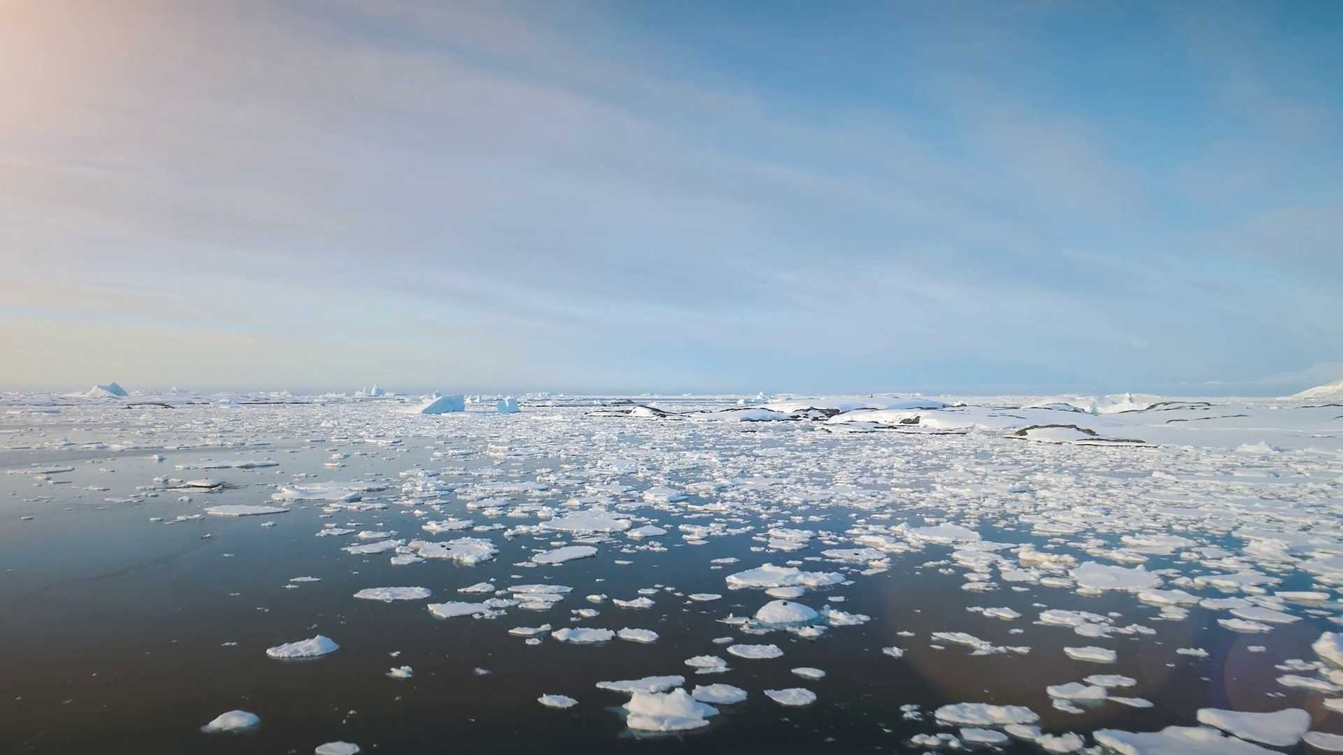 Aerial Flight Over Antarctica's Icy Ocean Stock Footage SBV-348410860 ...