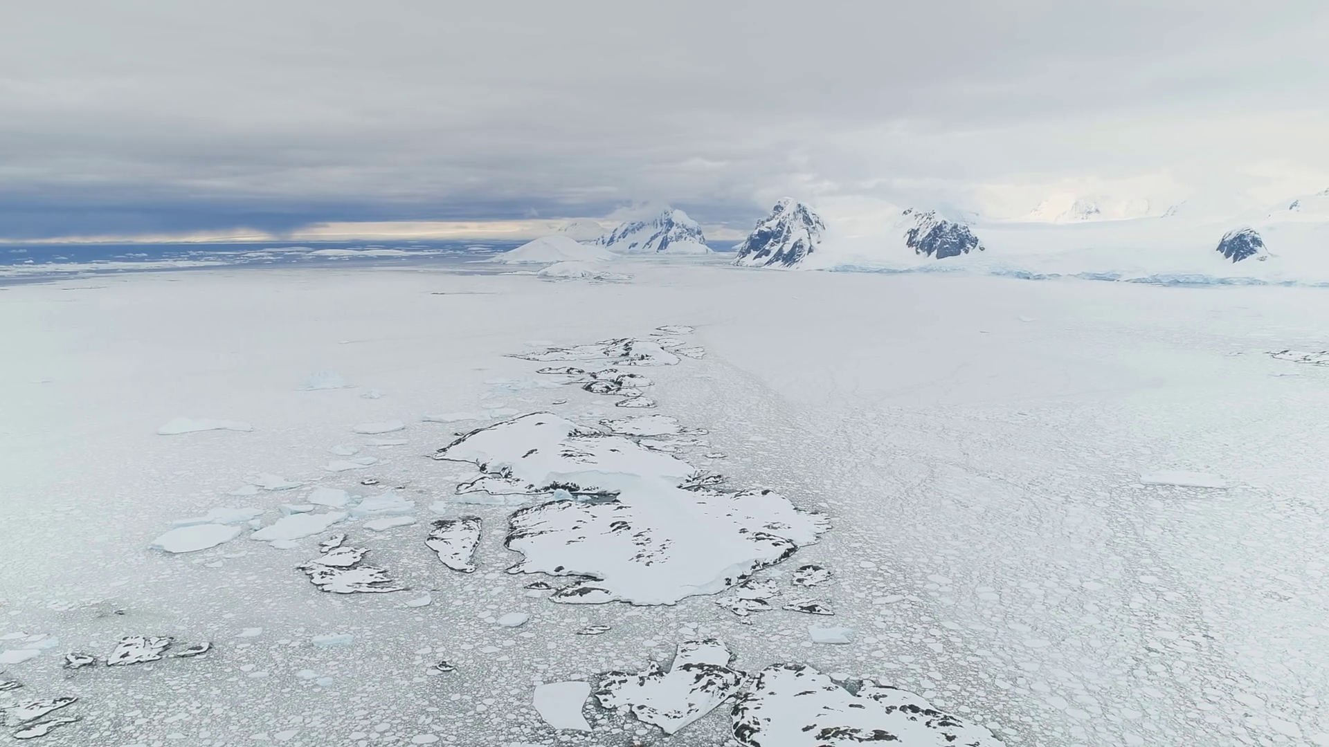 Majestic Antarctic Snow Landscape Aerial Stock Footage SBV-348410763 ...