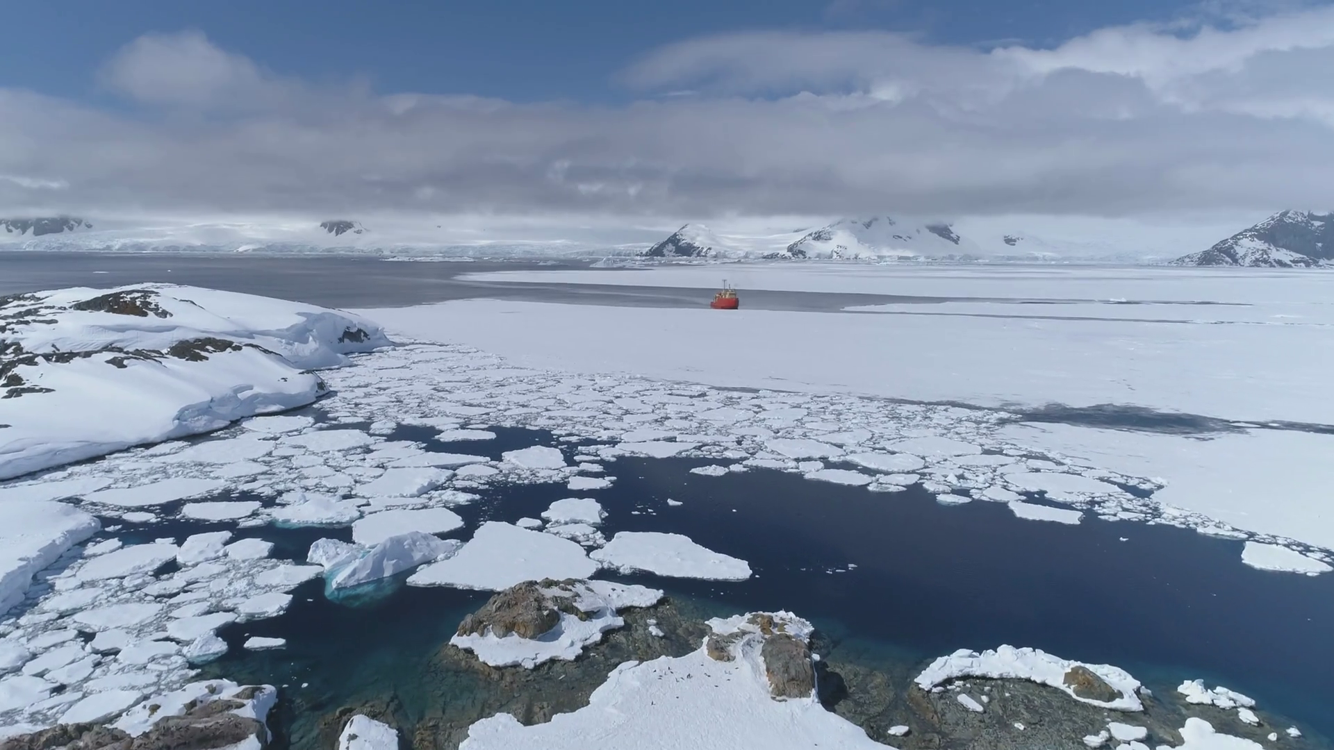 Antarctica Ocean Expedition Icebreaker Boat Stock Footage SBV-348411026 ...