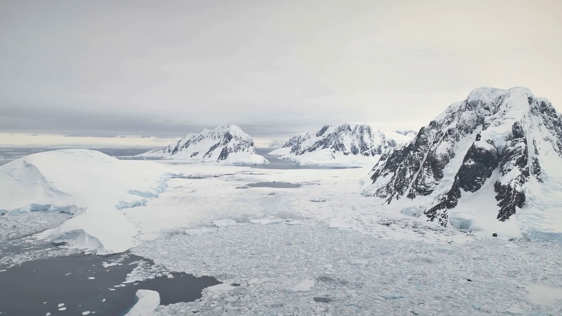Aerial Flight Over Antarctica Mountains Stock Footage SBV-348411271 ...