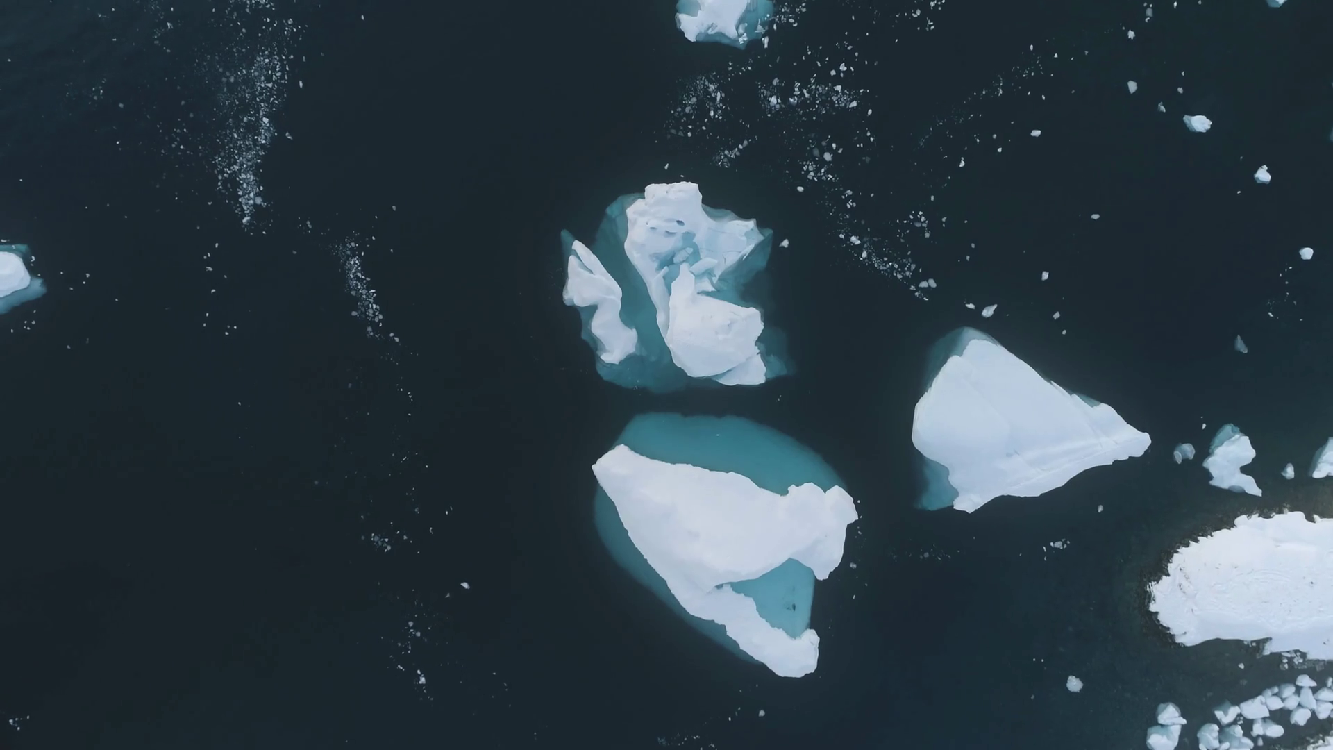 White Blue Iceberg Top Down Aerial Drone Stock Footage SBV-348725055 ...