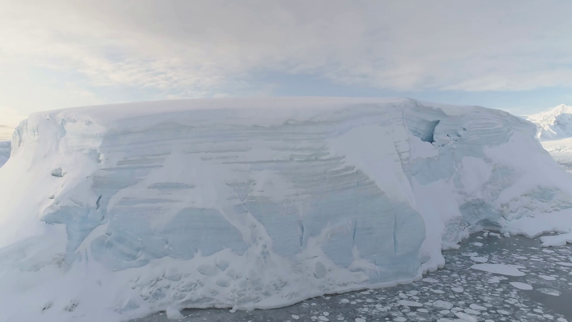 White Glacier On Antarctic Peninsula Aerial Stock Footage SBV-348896003 ...