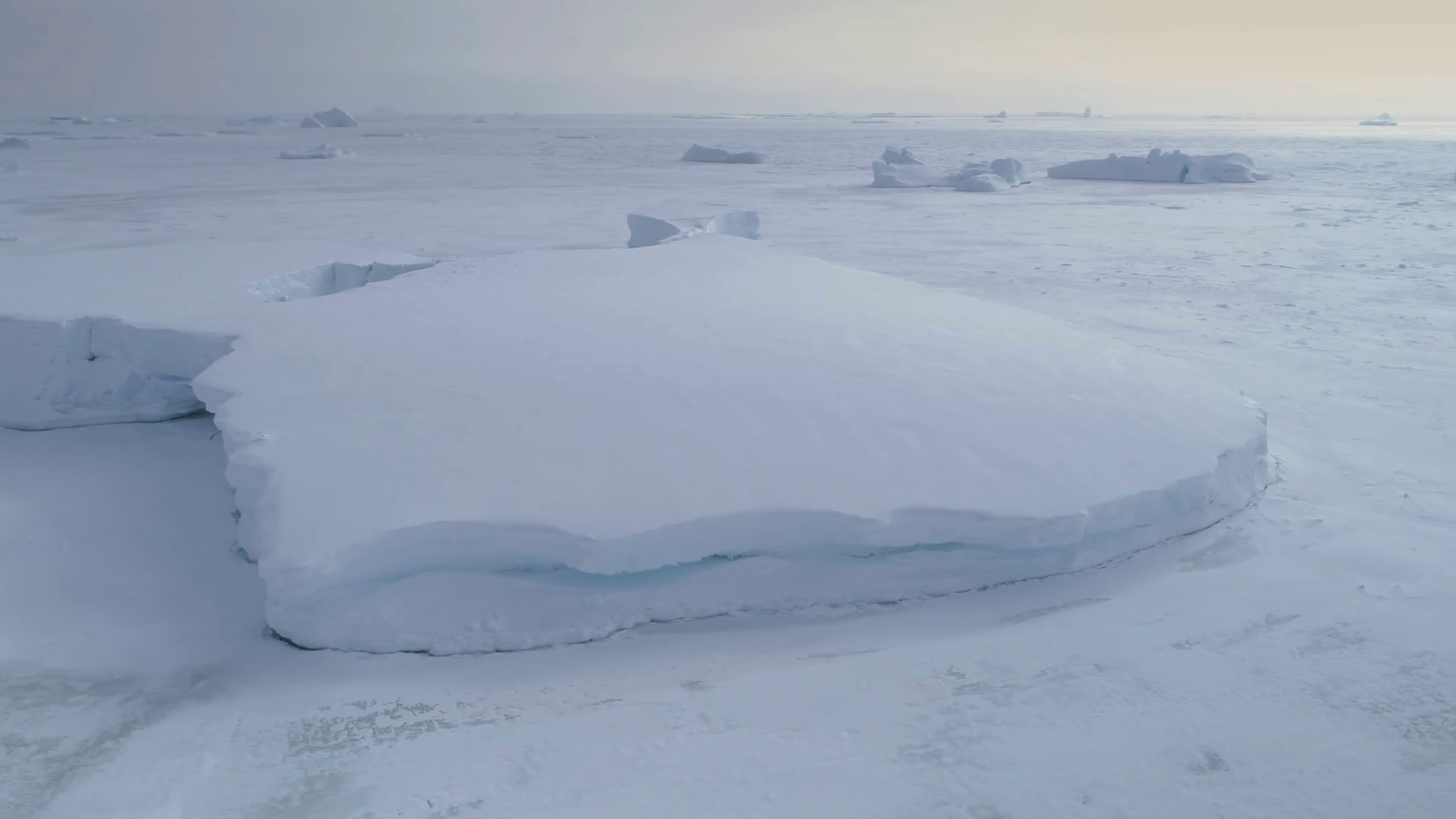 Tabular Iceberg Stuck In Frozen Ocean Aerial Stock Footage SBV ... Tabular Iceberg Stuck In Frozen Ocean Aerial Stock Footage SBV ...