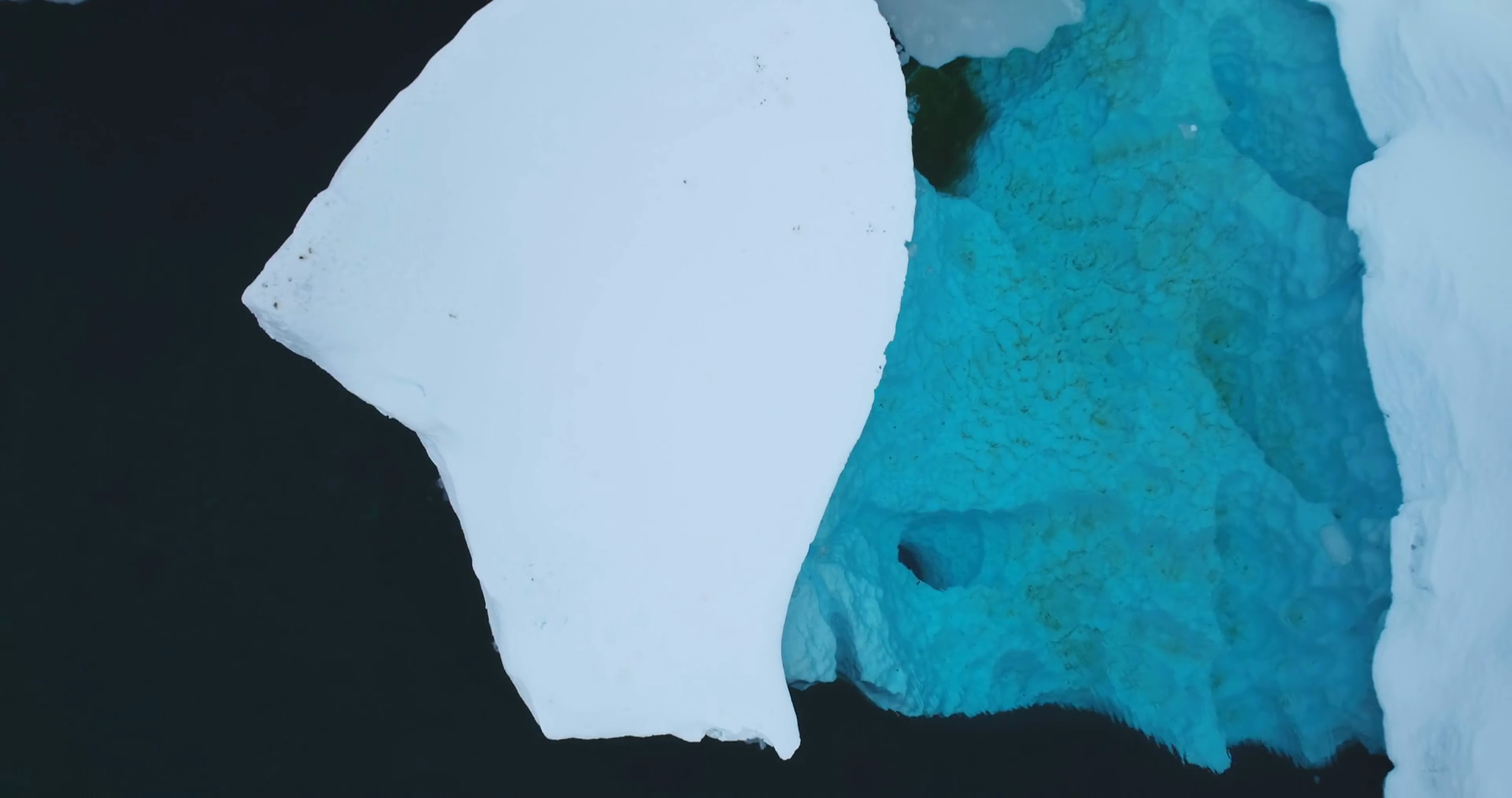 Melting Blue Ice Cavity Floating In Arctic Stock Footage SBV-348832883 ...