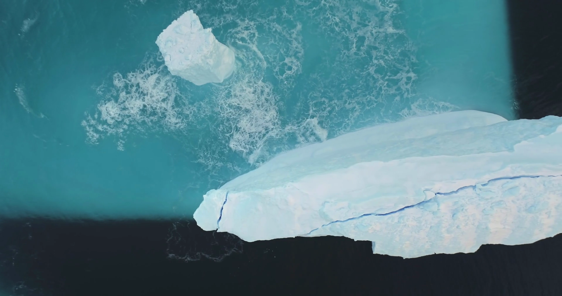 Huge Crashed Iceberg Melting In Antarctica Stock Footage SBV-348829271 ...