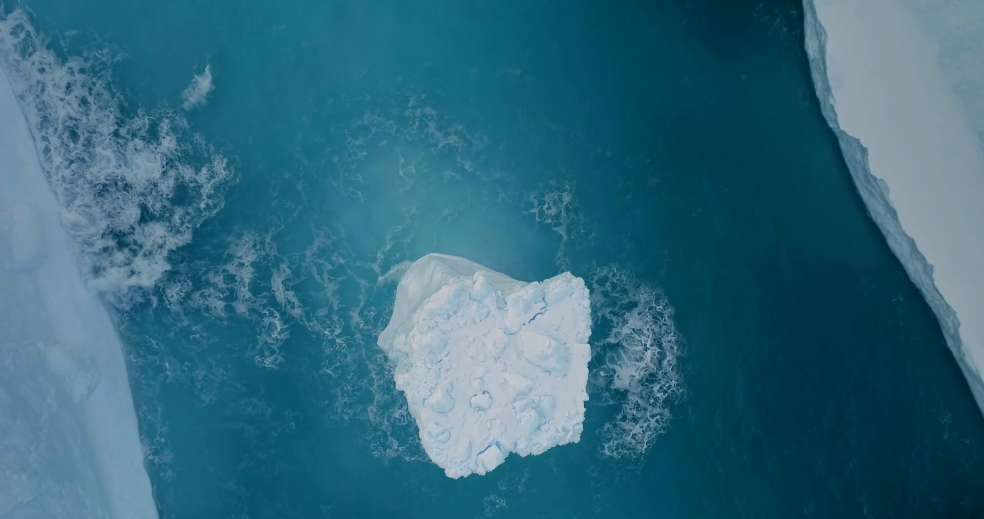 Antarctic Iceberg Top Down View Washed Blue Stock Footage SBV-348831938 ...