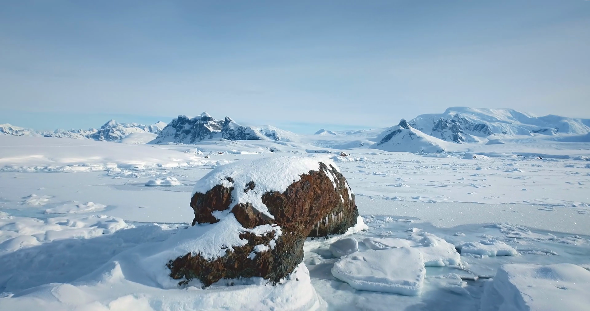 Cold South Pole Winter Landscape On Sunny Stock Footage SBV-348892563 ...