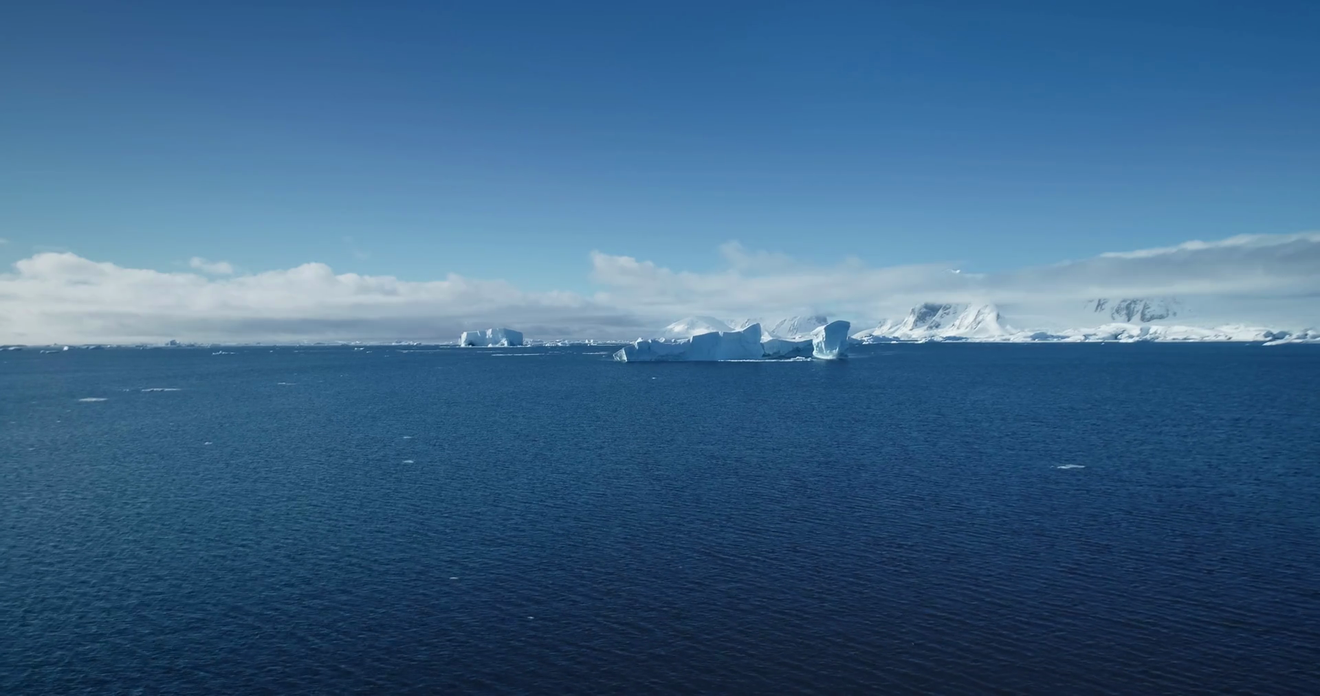 Cold Antarctica Blue Water Ocean Drone Stock Footage SBV-348815993 ...