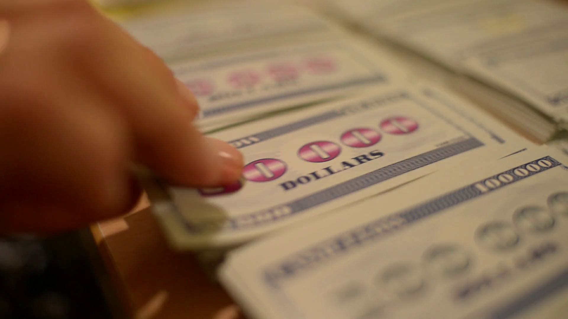 Board Game Cash Flow - Counting Money In Bank Stock Footage SBV ...