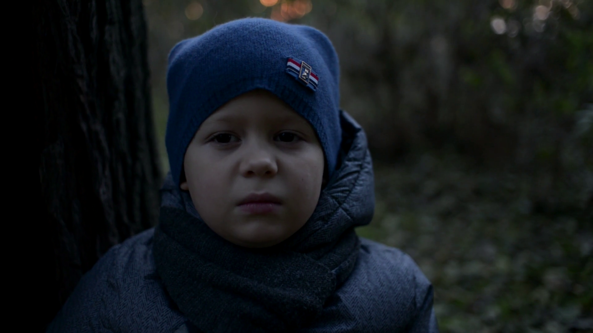 Boy Alone Lost In Scary Forest At Night Stock Footage SBV-311783312 ...