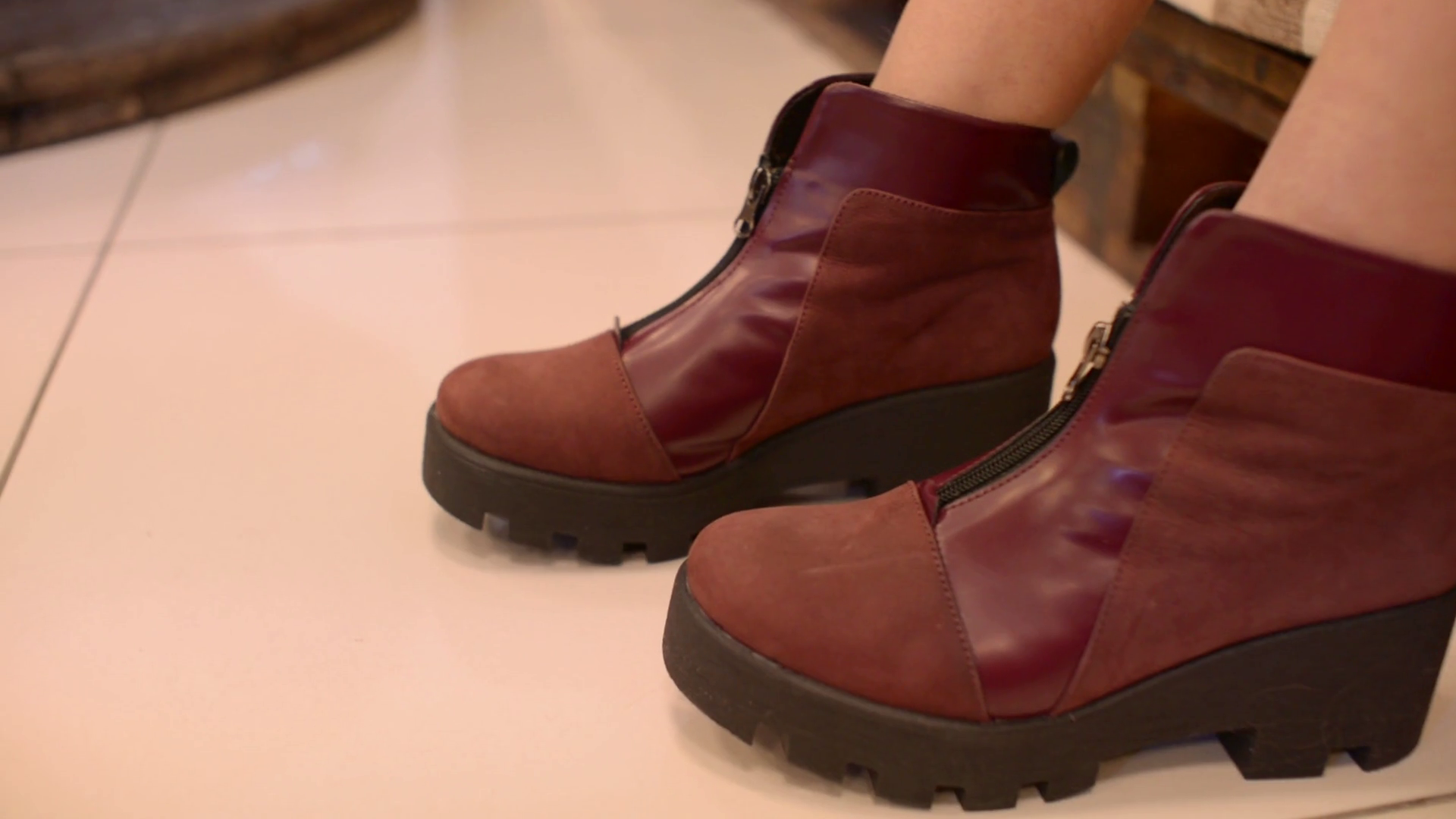 Female Legs In Shoes Tapping On Floor Stock Footage SBV-311422201 ...