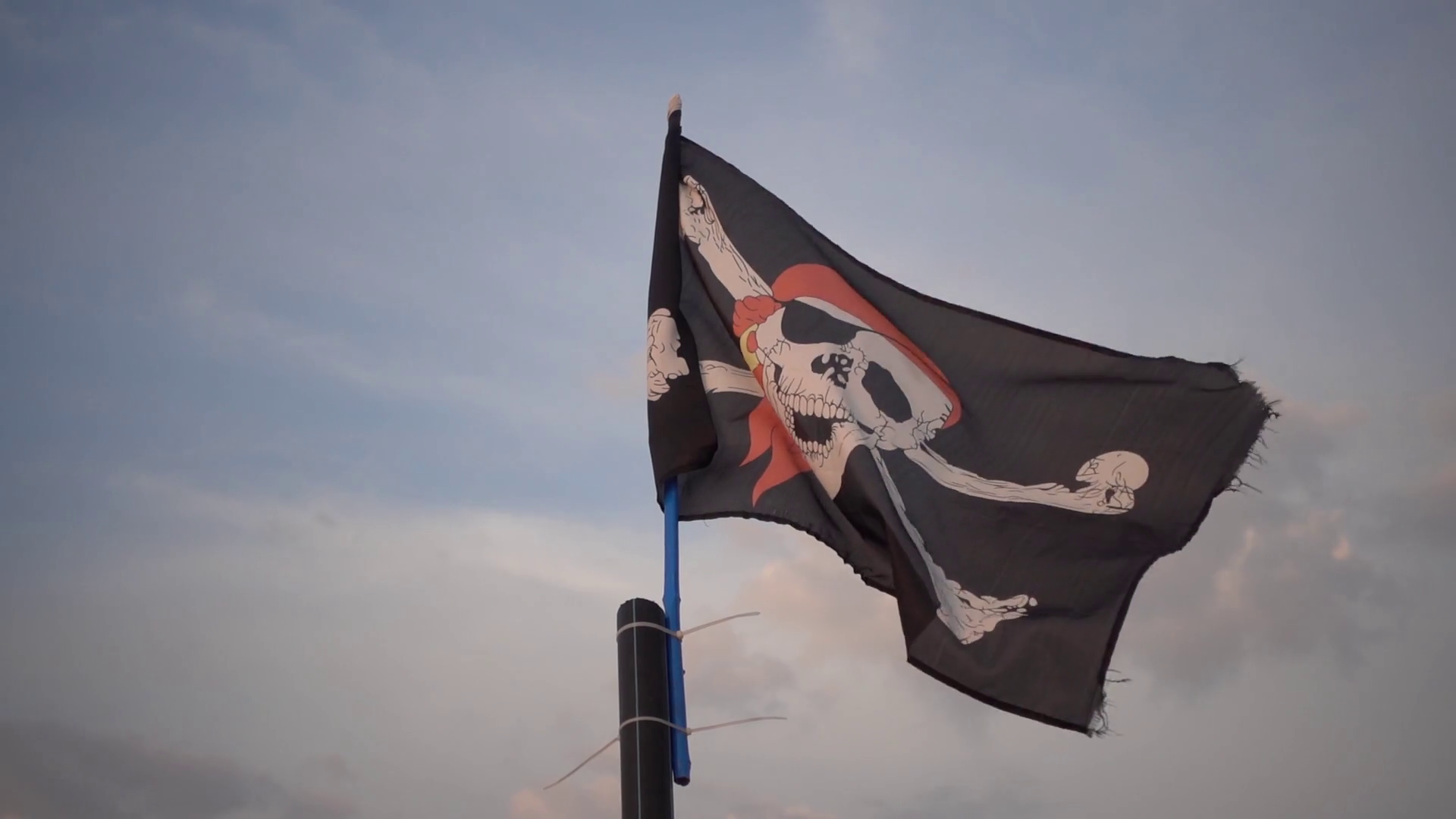 Pirate Flag Waving In Wind Stock Footage SBV-310054908 - Storyblocks