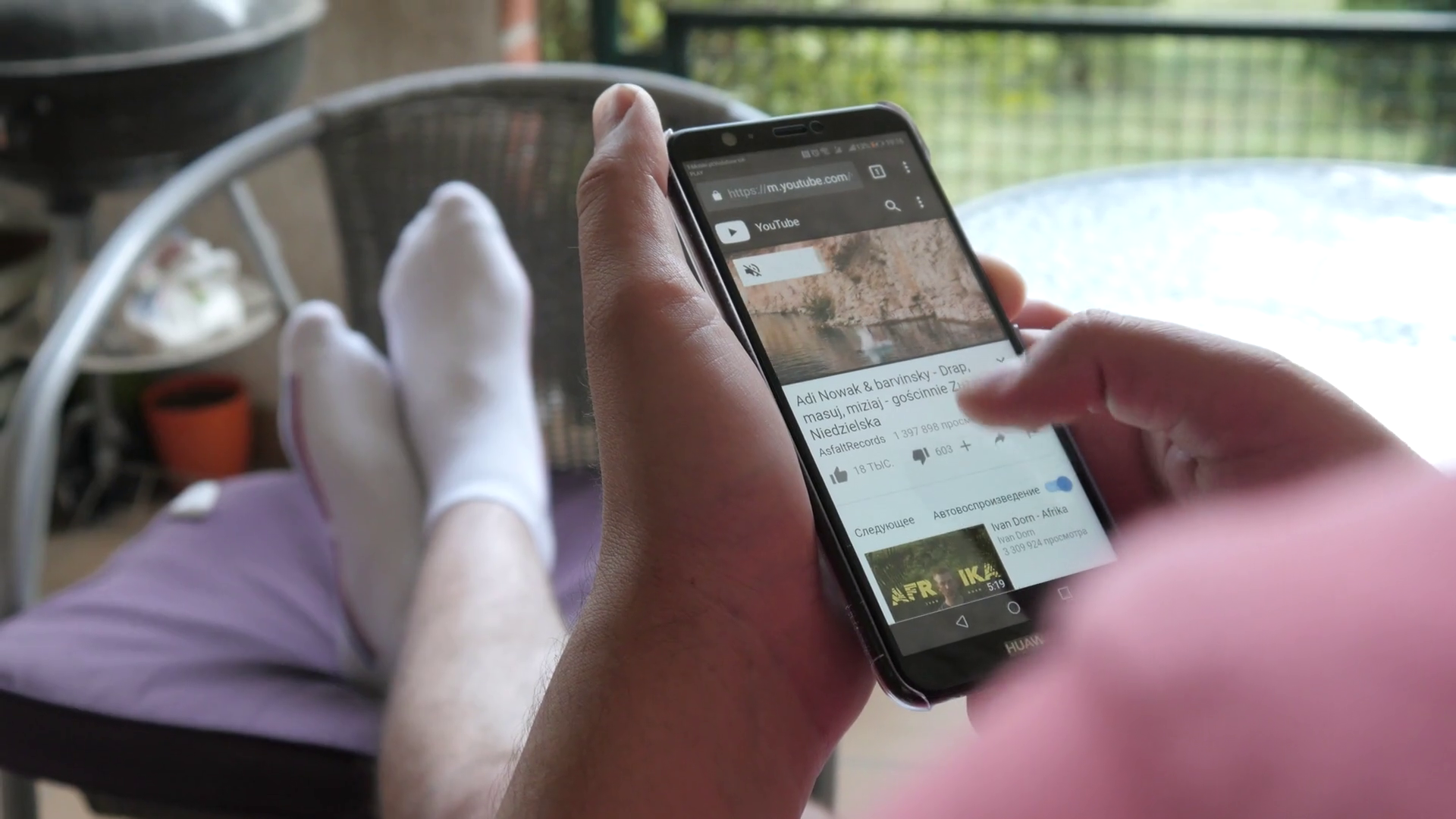 A Man Use Mobile Smart Phone Browse Videos Stock Footage SBV-324576850 ...