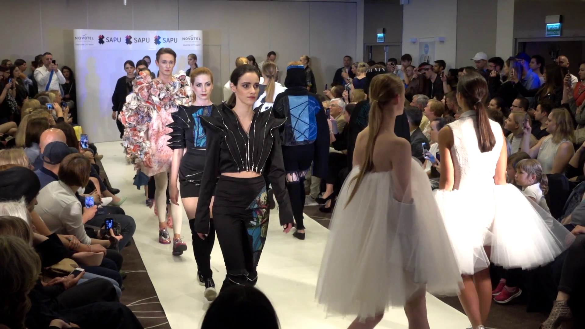 Young Girl Model Catwalk On Podium - Fashion Stock Footage SBV ...