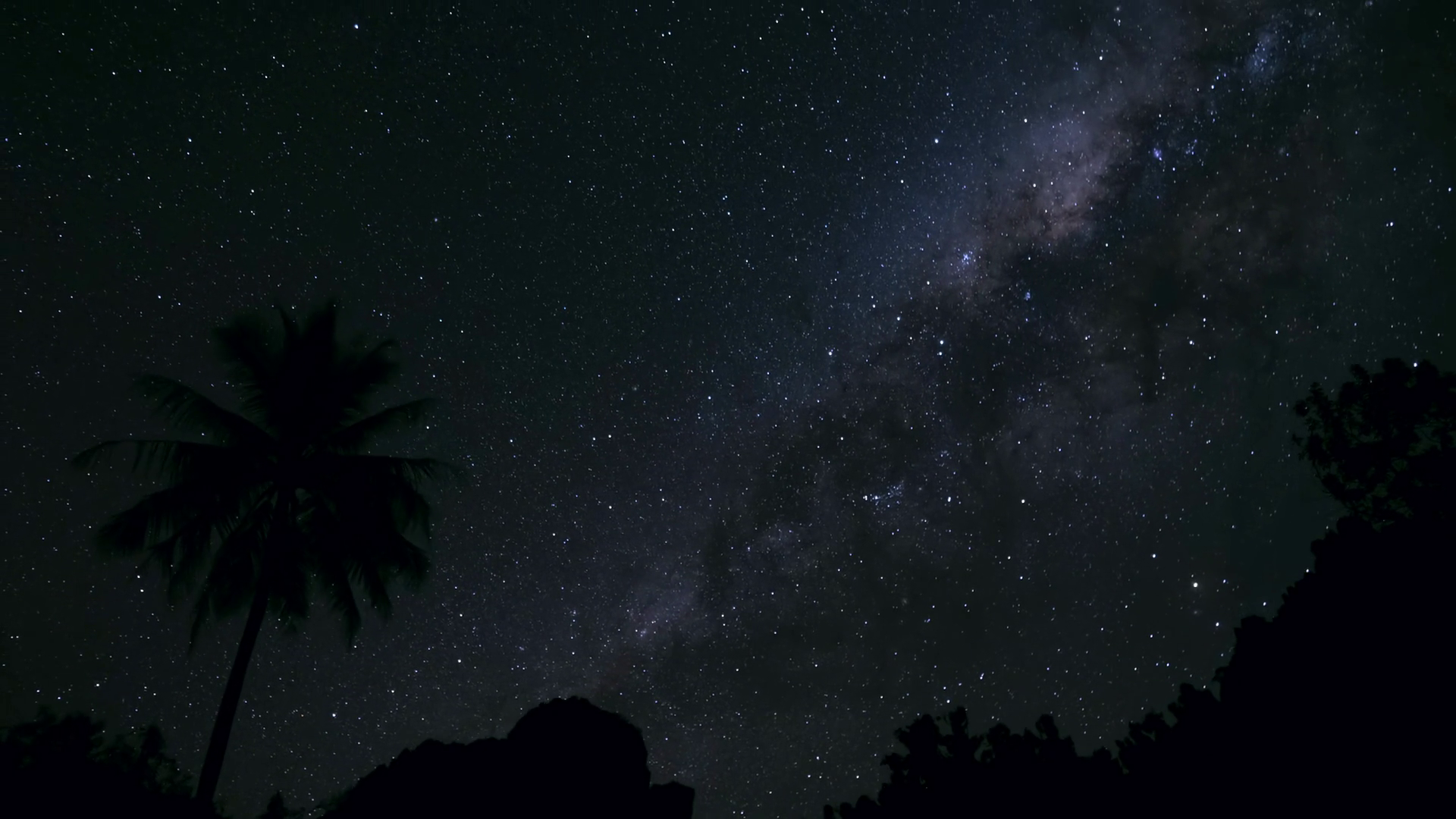 Night Time Lapse Of Milky Way Galaxy Slowly Stock Footage SBV-347806939 ...