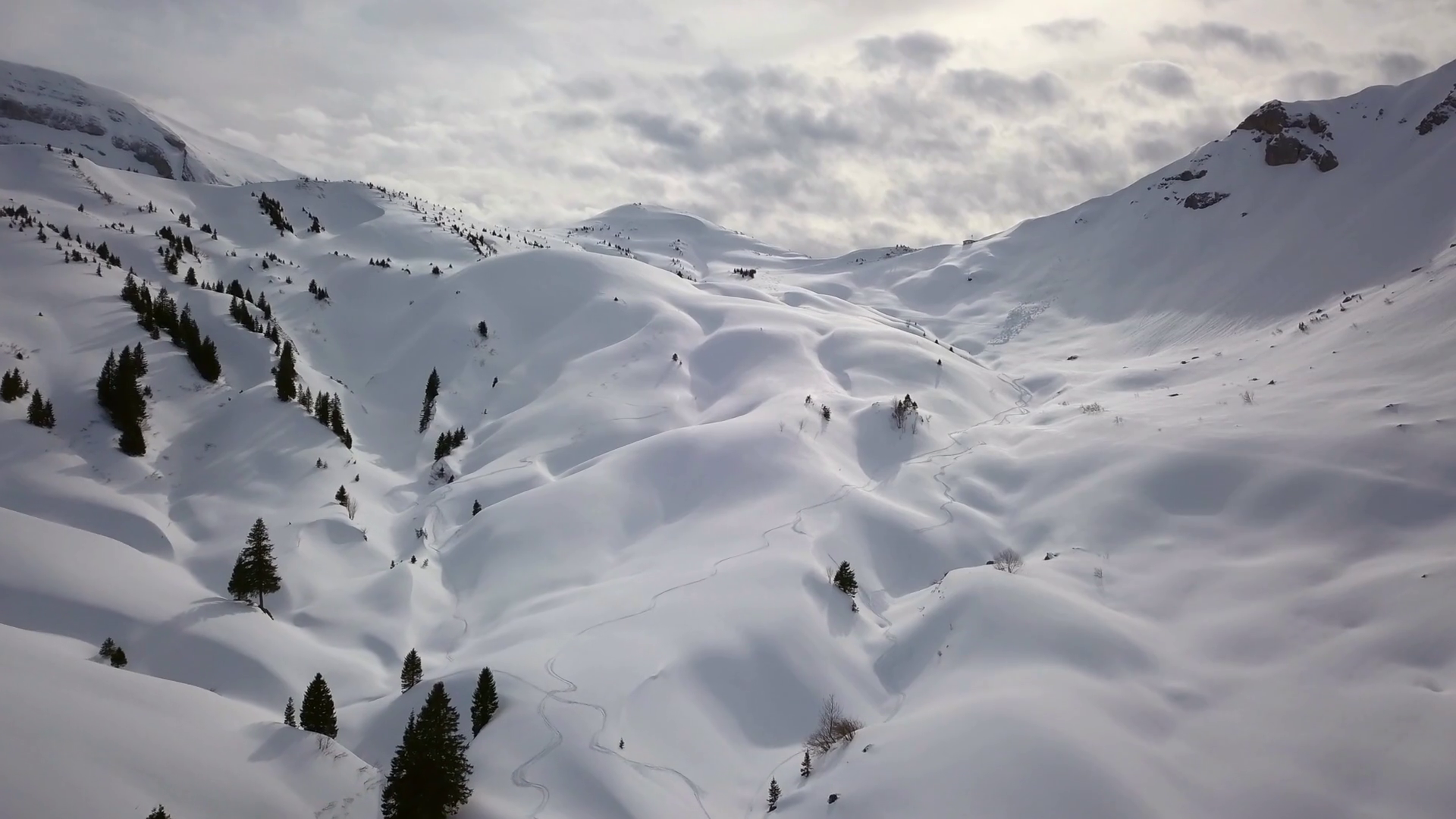 Ascending Aerial Through Head Of Alpine Stock Footage SBV-347671409 ...