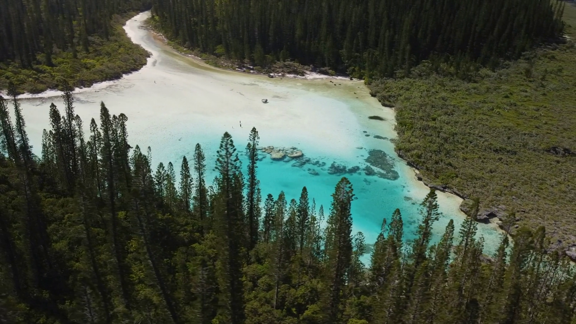 Aerial Parallax Above Beautiful Waters Of Stock Footage SBV-348689523 ...