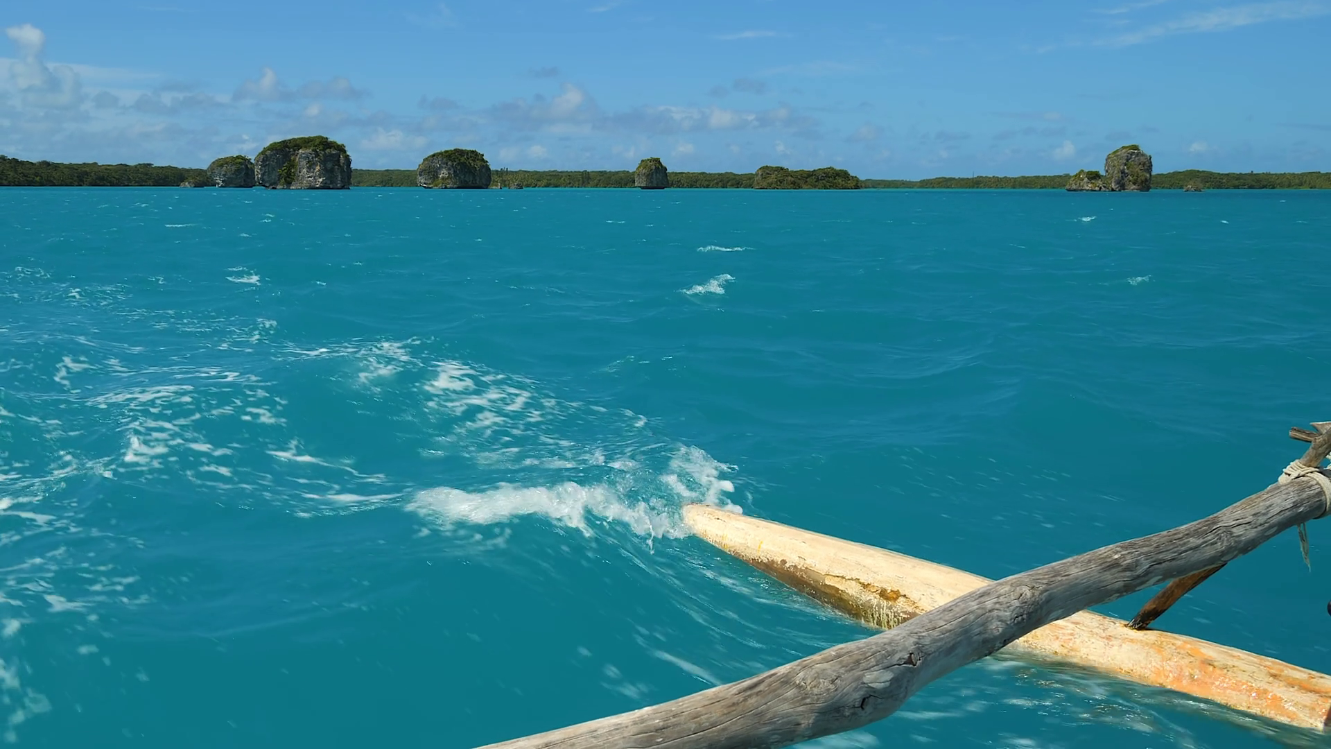 Traditional Outrigger Canoe Pirogue Sails Stock Footage SBV-348713376 ...