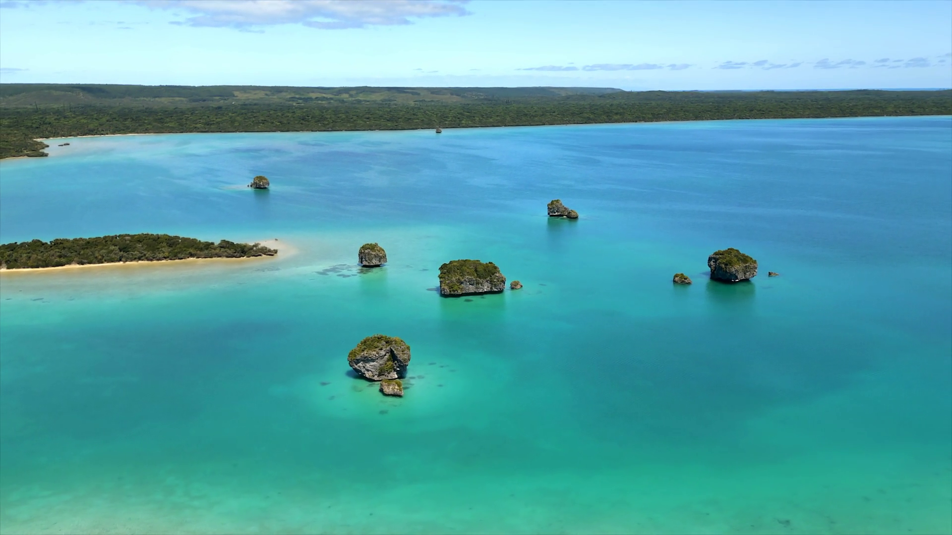 Aerial Parallax Around Iconic Floating Rocks Stock Footage SBV ...